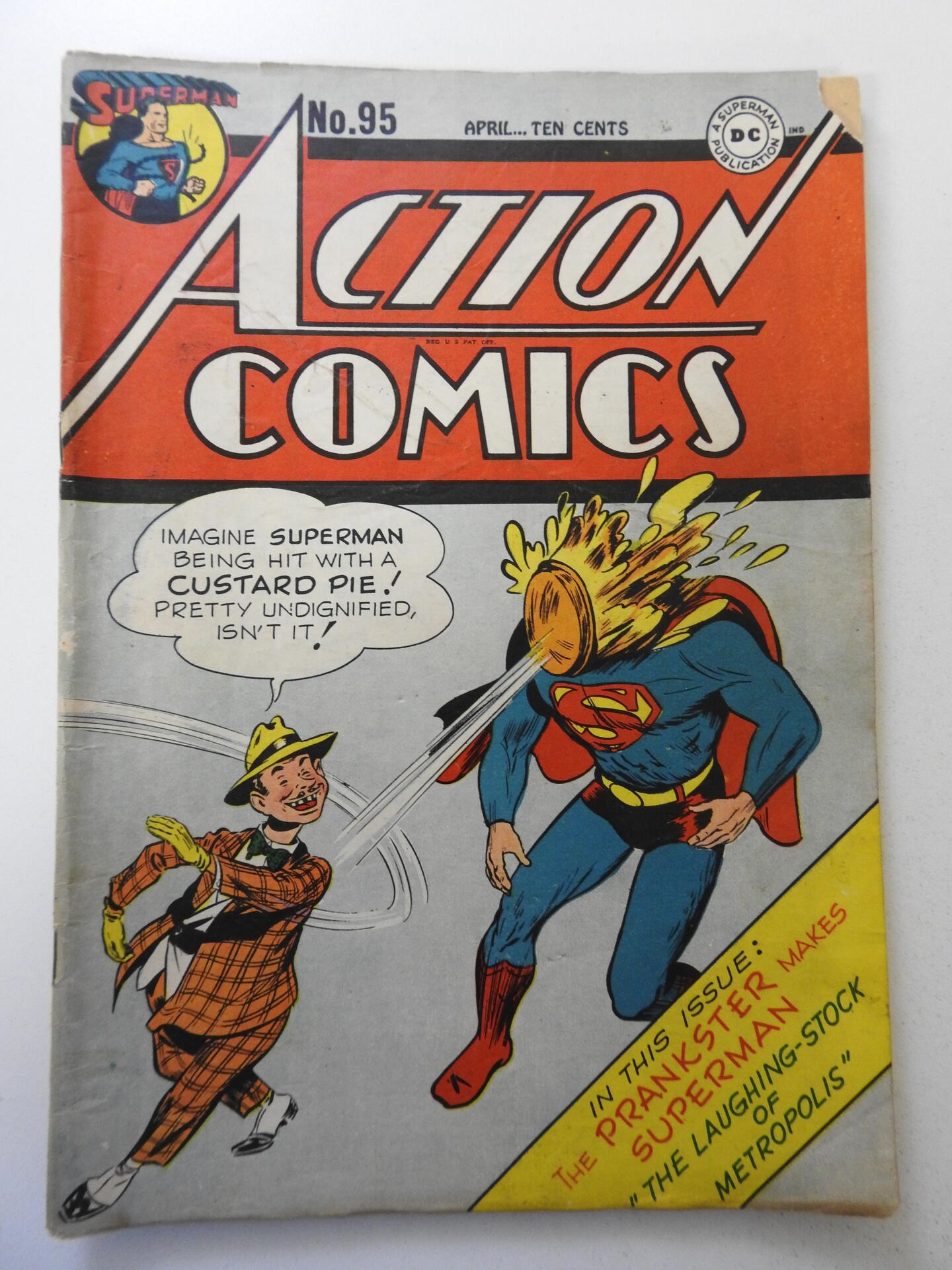 Action Comics #95 (1946) VG- Condition! Centerfold detached top staple ...