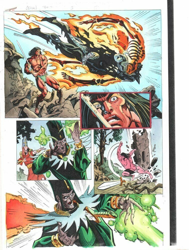 Conan: Flame and the Fiend #3 p.17 Color Guide - Conan Fire Demon by ...