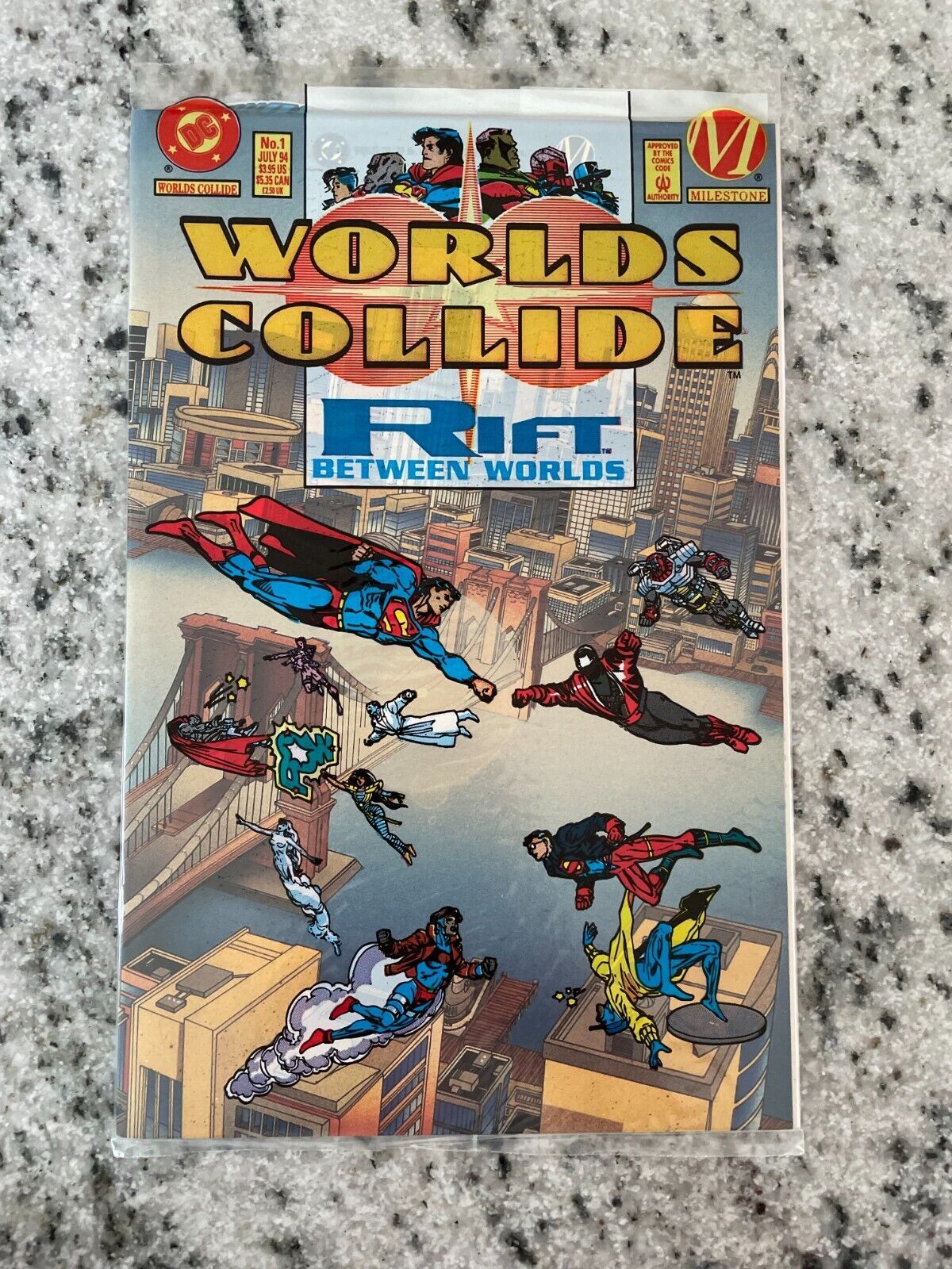 Worlds Collide Rift Between Worlds # 1 NM SEALED IN POLY BAG DC Comics ...