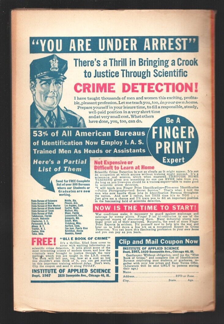 Weird Tales 11/1945-Lee Brown Coye horror cover-August Derleth-Robert ...