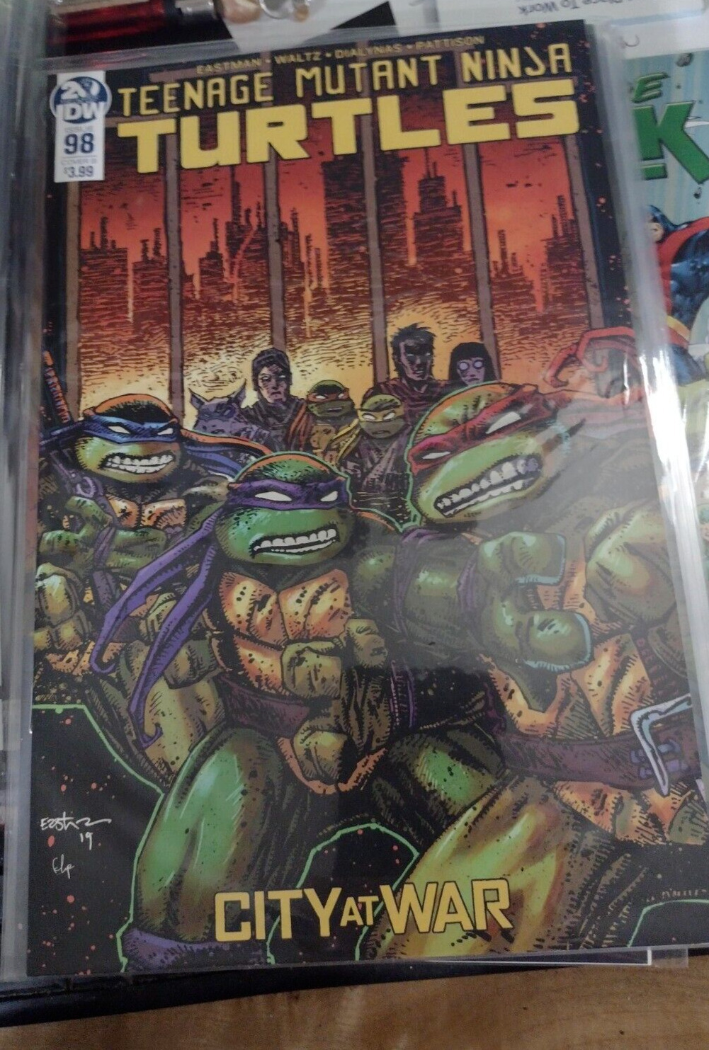 Teenage Mutant Ninja Turtles # 98 B 2019 IDW Tmnt City at WAR Eastman ...