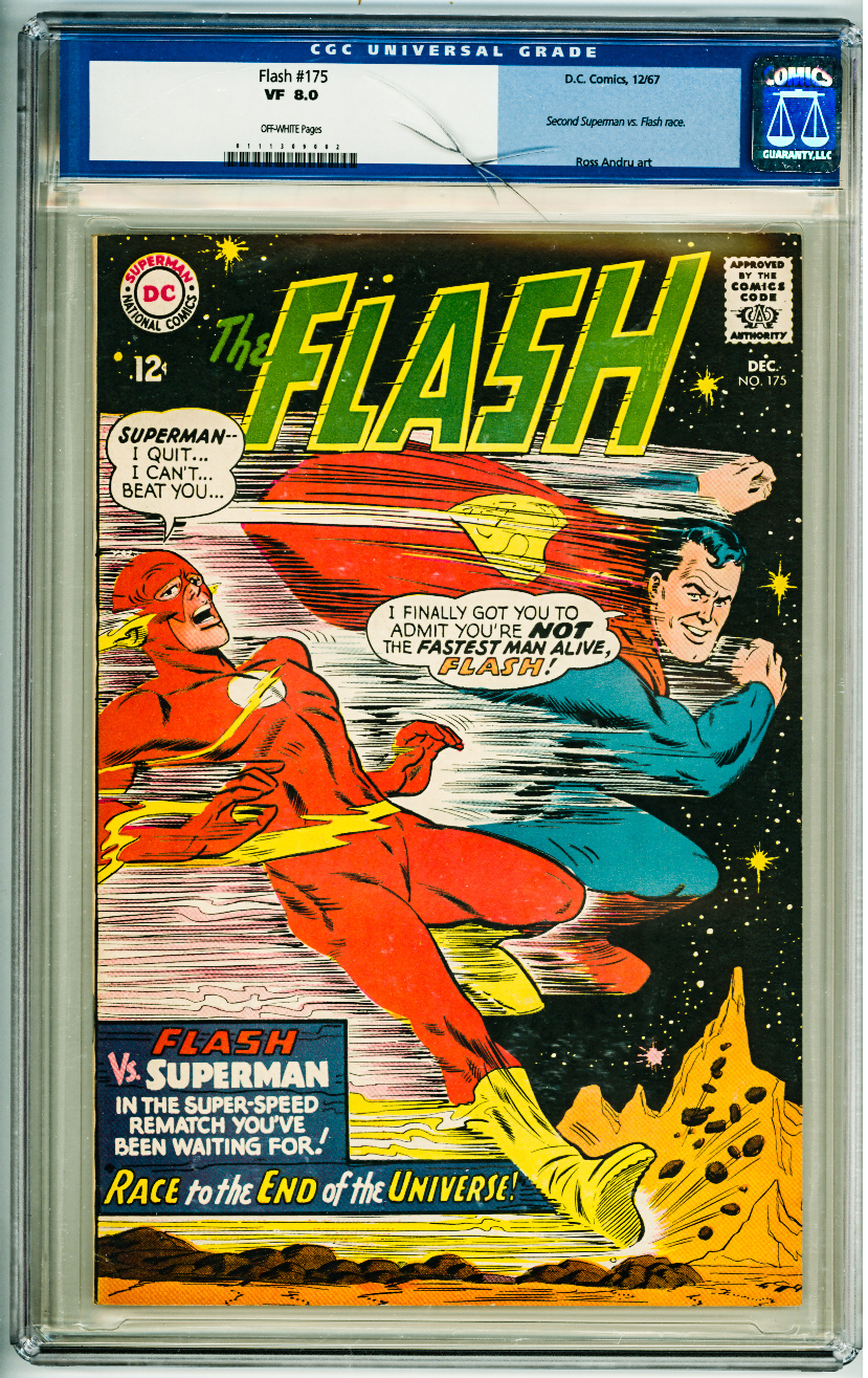 The Flash #175 (1967) CGC 8.0! Crack front of slab | Comic Books ...