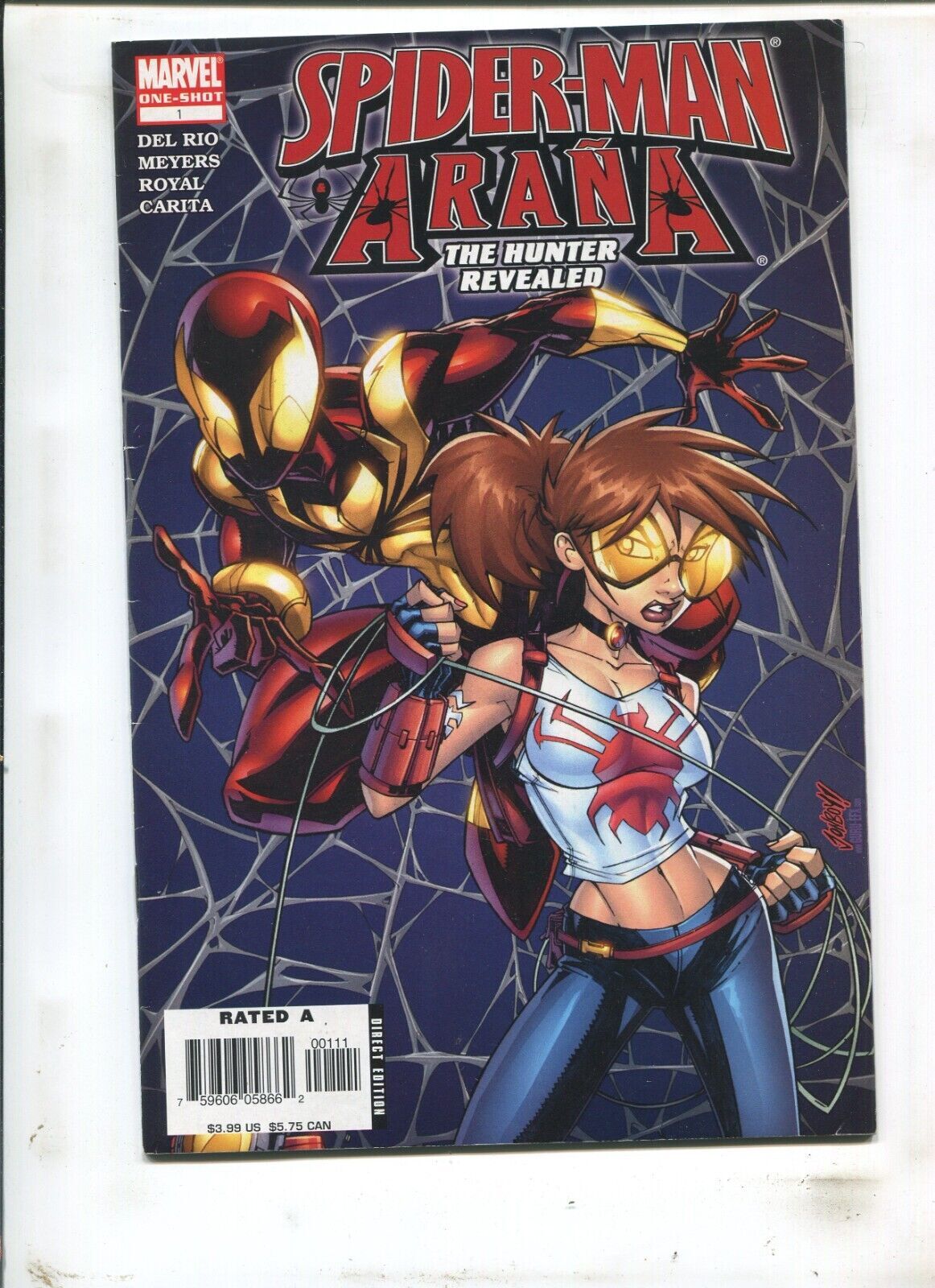 Spider-Man /Arana #1- Origin of Arana, Tania Del Rio cover (6.0) 2006 ...