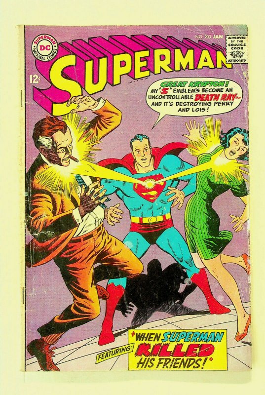 Superman #203 (Jan 1968, DC) - Good- | Comic Books - Silver Age, DC ...