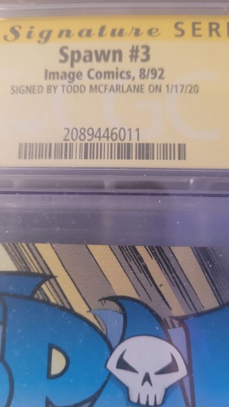 Spawn #3 (1992) CGC 9.8 Signed Todd McFarlane Signature Series | Comic ...