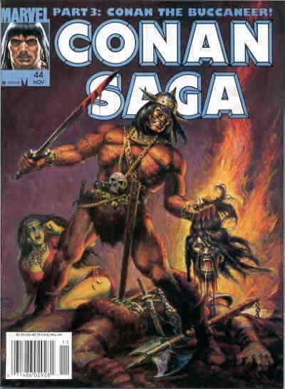 Conan Saga #44 (Newsstand) FN; Marvel | decapitated head cover - we ...