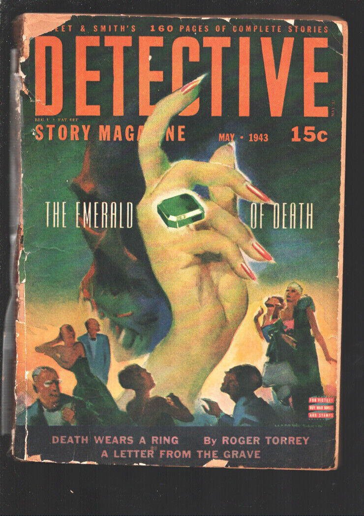 Detective Story Magazine-4/1944-"Death Wears A Ring" by Roger Torrey ...