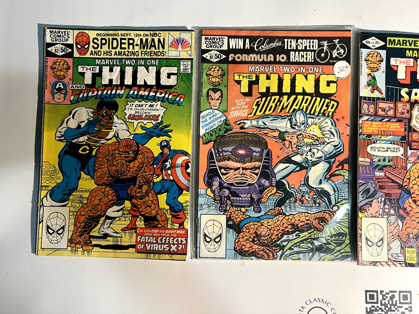 4 Marvel Two In One Marvel Comic Books # 81 82 85 86 Avengers Defenders ...