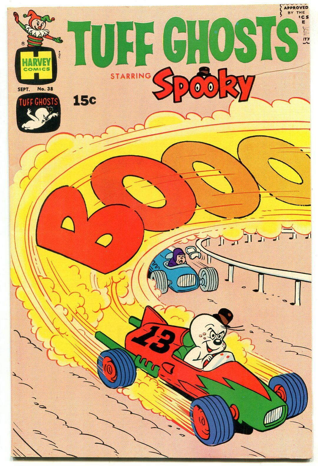 TUFF GHOSTS #38 1970-SPOOKY-HARVEY COMICS RACE CAR VF- / HipComic