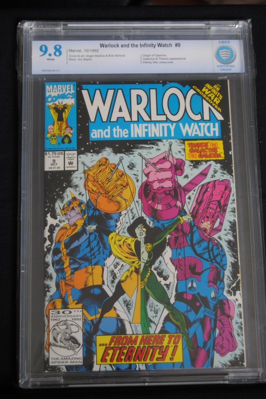 Warlock and the Infinity Watch #9, CGC 9.8, Origon of Gamora, Jim ...