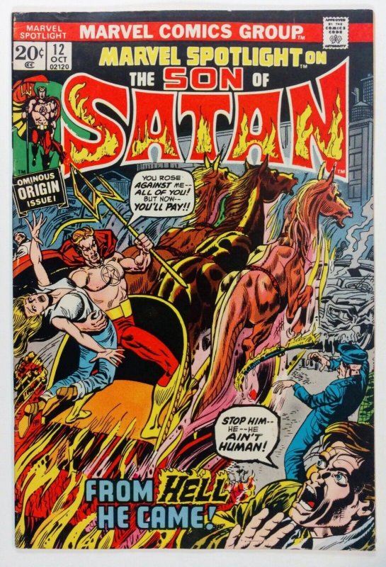 Marvel Spotlight #12 (1973) 1st full app and origin of Son of Satan ...