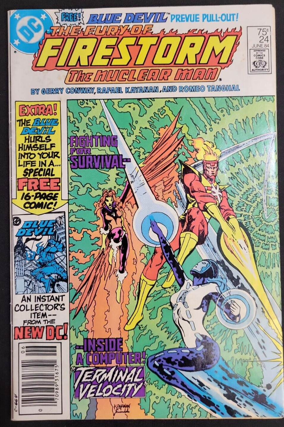 Fury of Firestorm 24 NEWSSTAND *1st Blue Devil* DC1984 | Comic Books ...