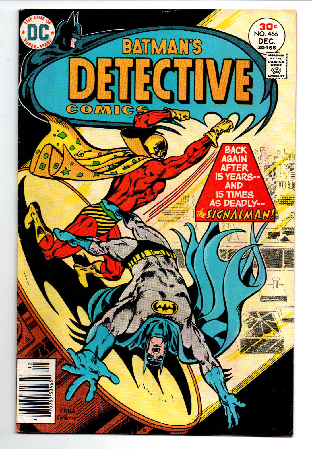 Detective Comics #466 newsstand - Batman - Signalman - 1976 - FN ...
