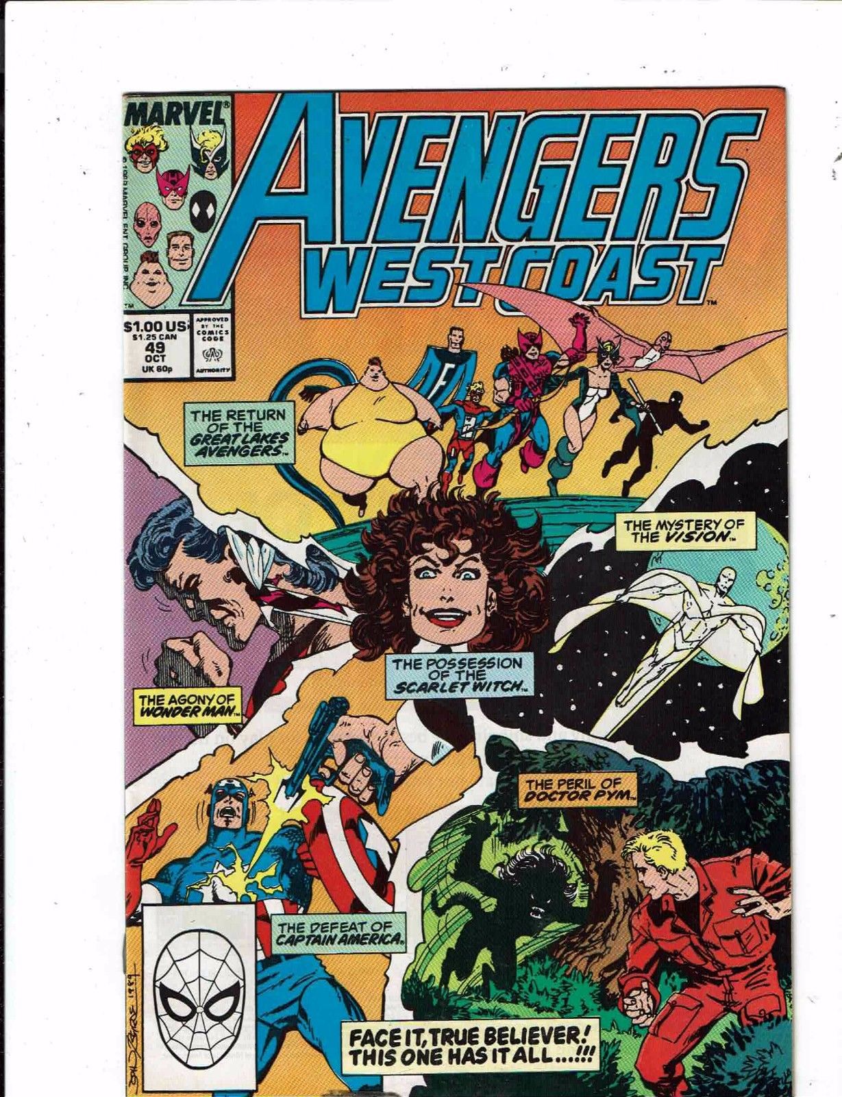 8 Avengers Marvel Comics Terminatrix 1 308 360 365 Ann 22 West Coast 49 ...