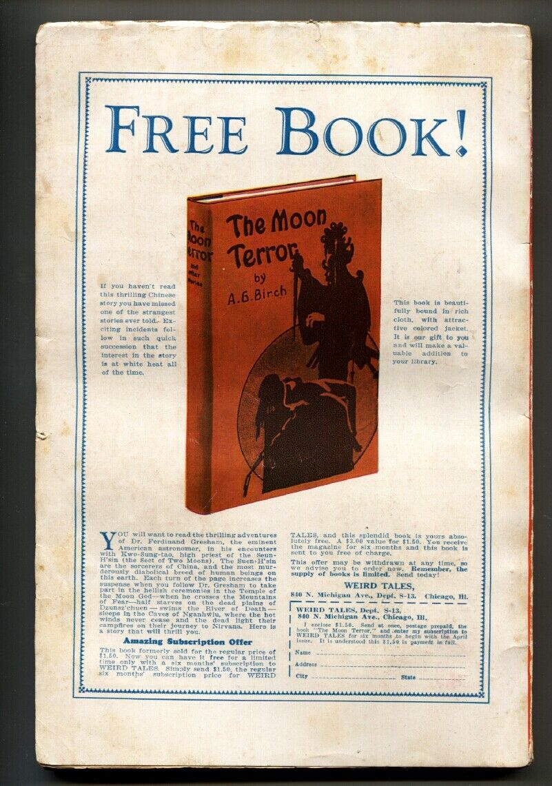 Weird Tales 3/1932-human sacrifice cover-Vampires-Pulp Magazine | Comic ...