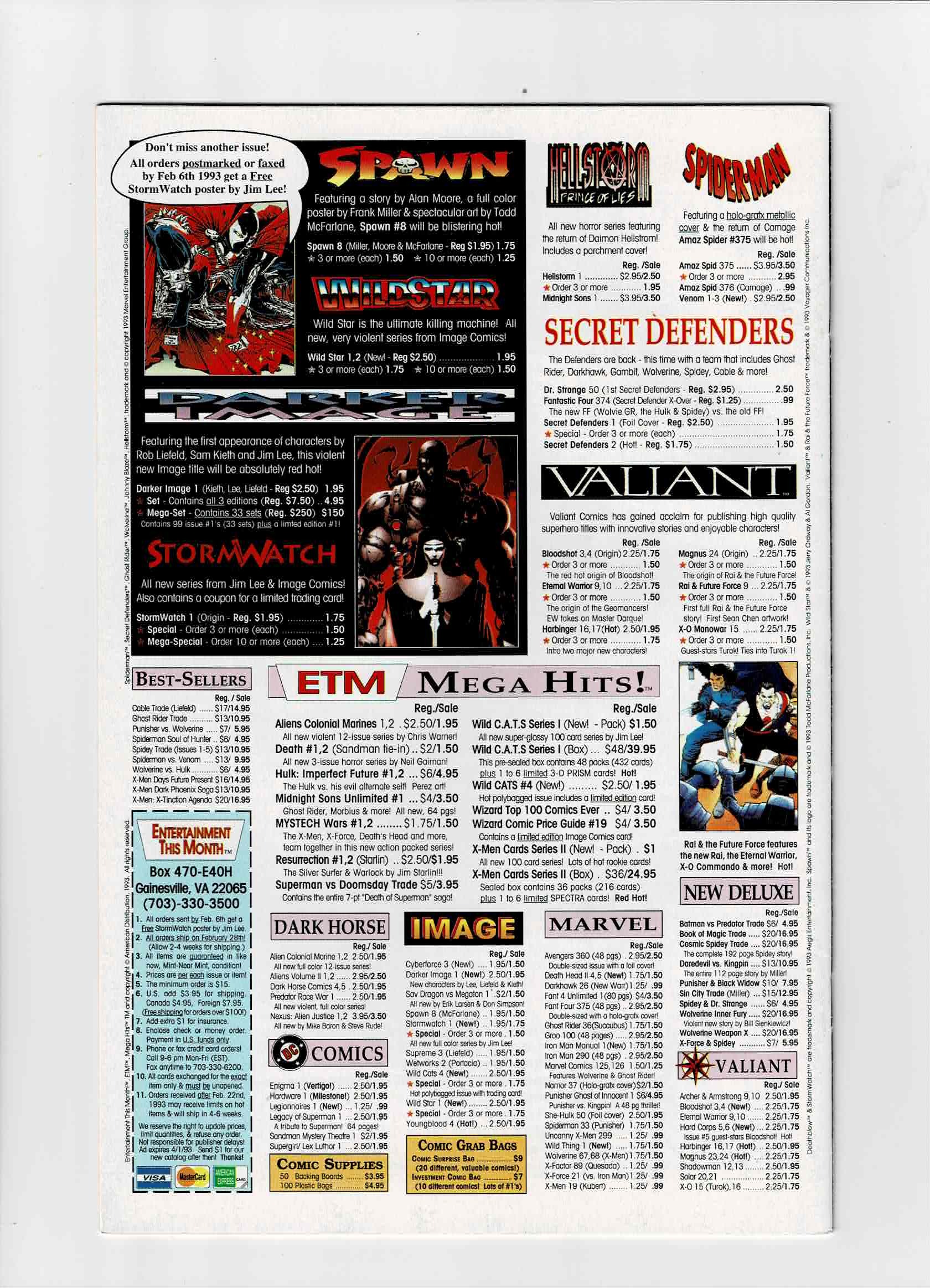 WildC.A.T.s: Covert Action Teams #3 (1993), NM (9.4) Guest-starring ...