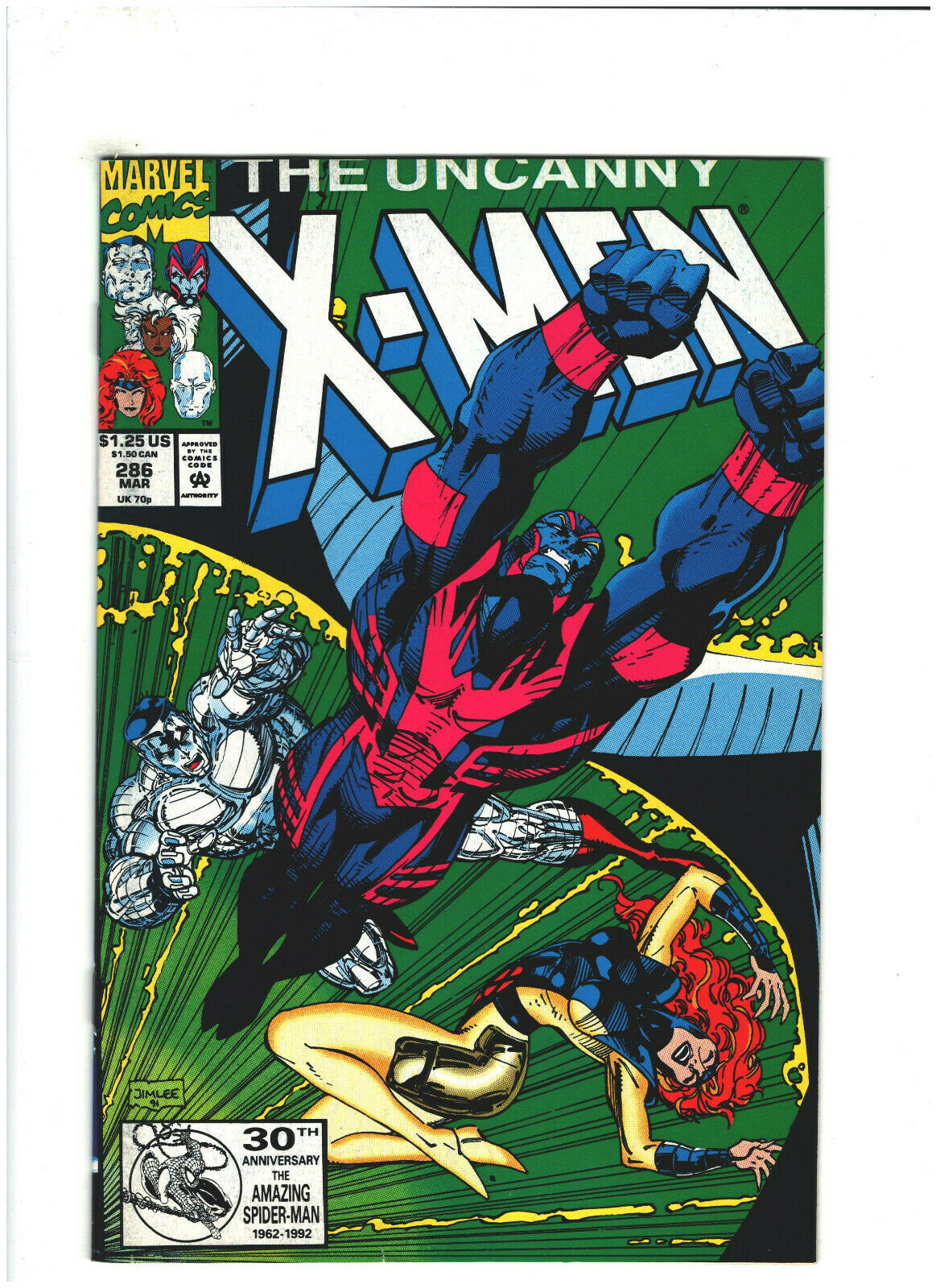 Uncanny X-Men #286 VF 8.0 Marvel Comics 1992 Jim Lee Cover, Archangel ...