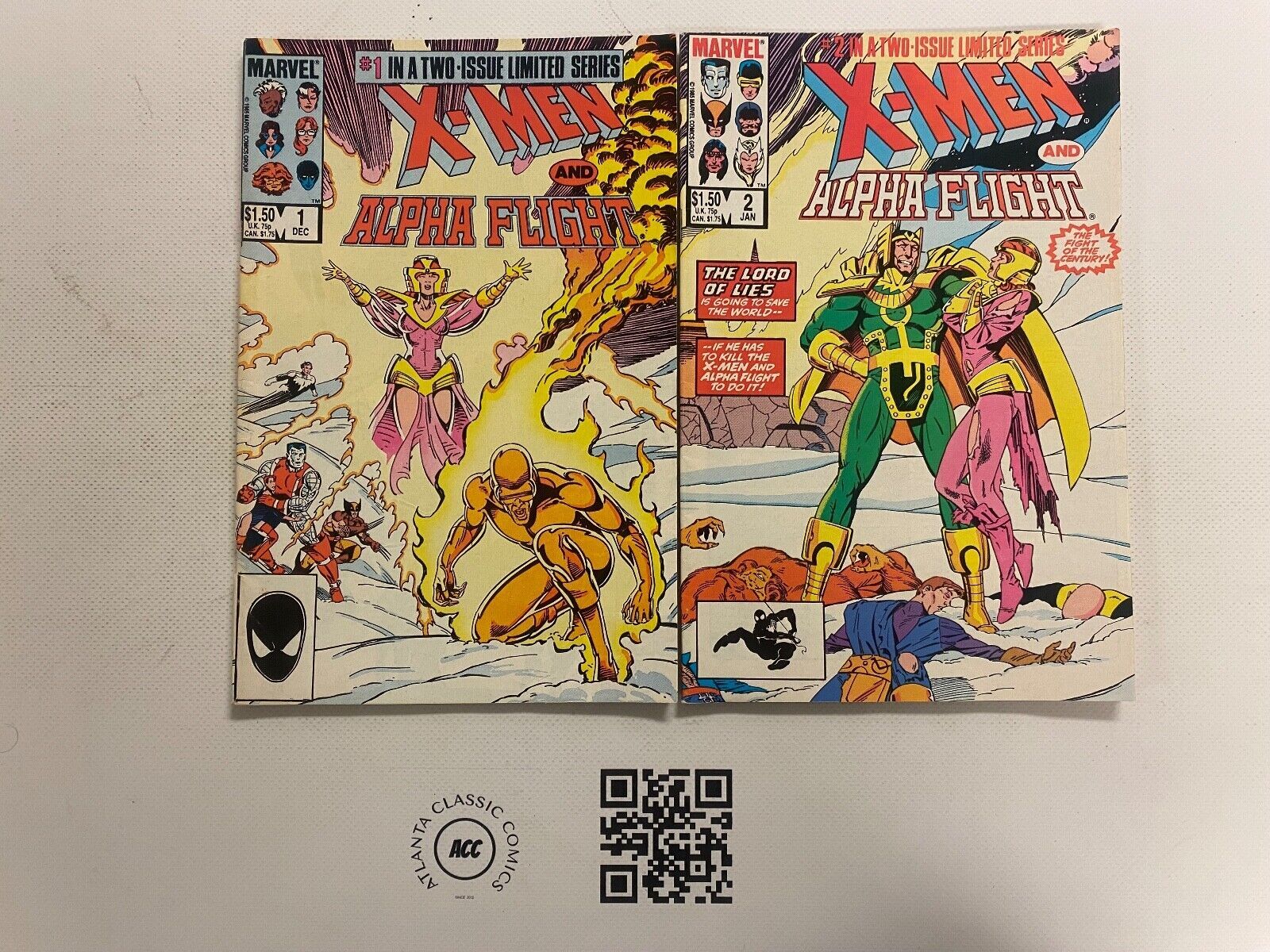 2 X-Men and Alpha Flight Marvel Comics Complete LTD Series #1 2 60 KM1 ...