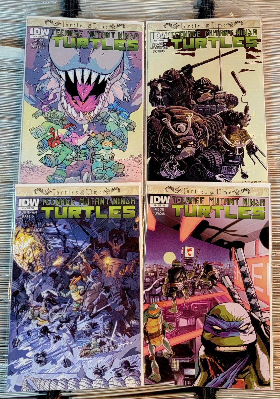 Teenage Mutant Ninja Turtles Turtles in Time 1-4 Sub Var Comic Book Set ...