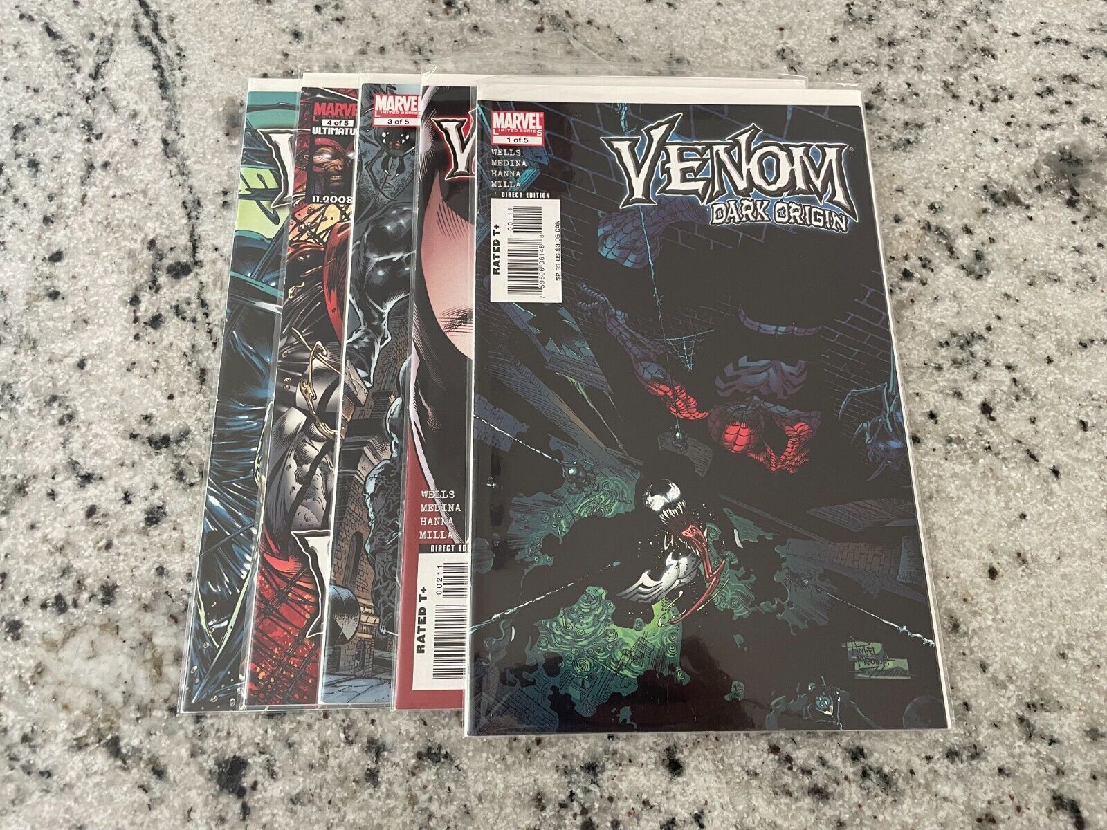 Venom Dark Origin Complete Marvel Comics Series #1 2 3 4 5 NM Spider ...