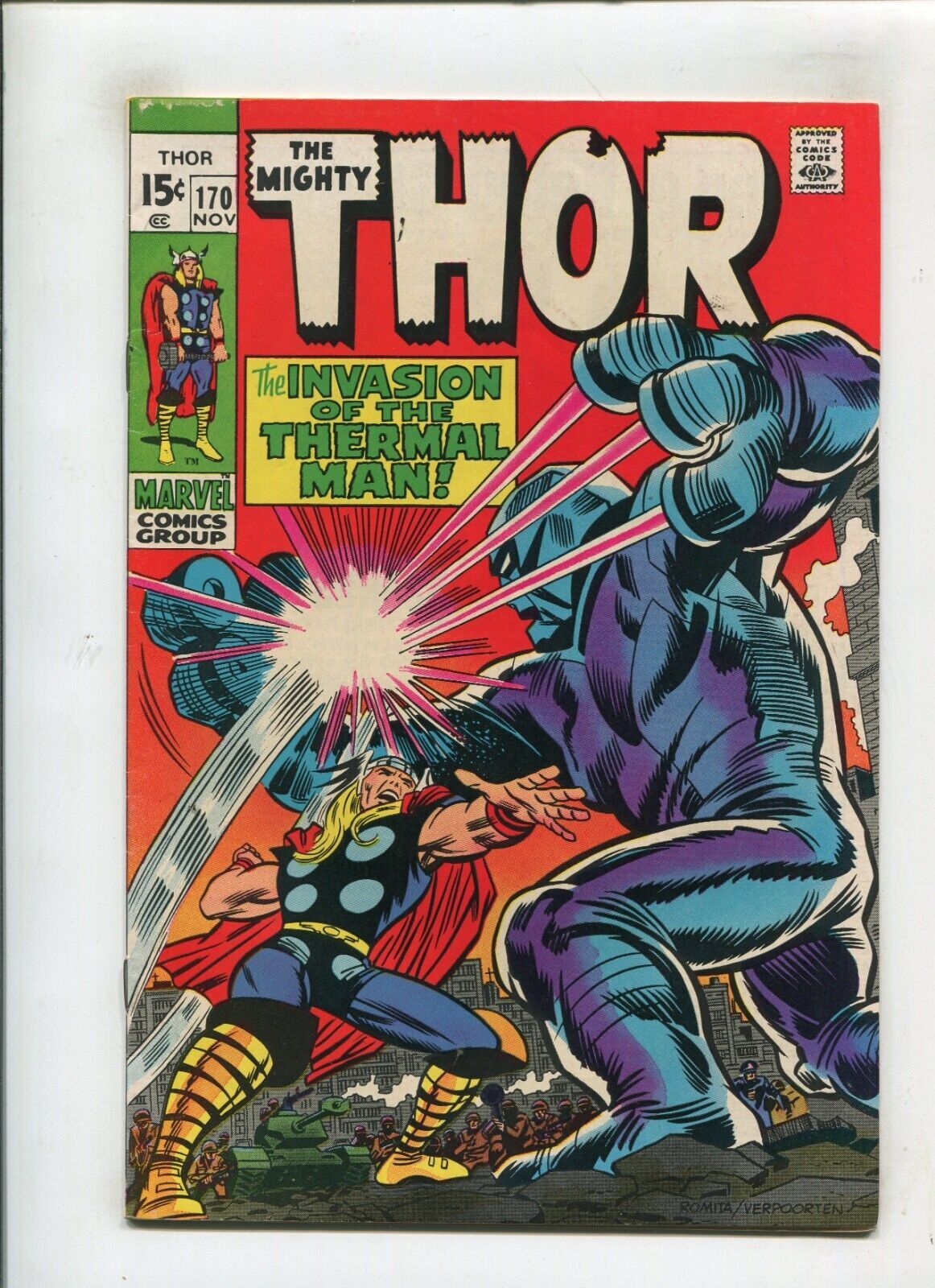 Thor #170 (5.5/6.0) Invasion of the Thermal Man!! 1969 | Comic Books ...