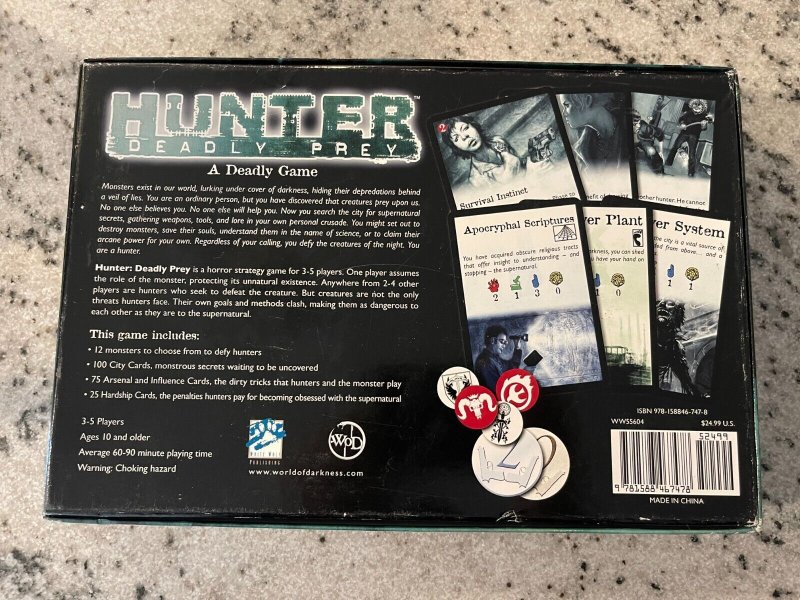 Hunter Deadly Prey World Of Darkness Boardgame Horror Strategy Park TB1 ...