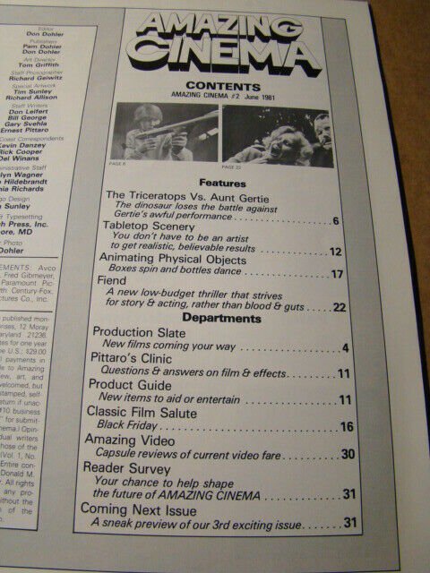 Amazing Cinema LOT Issues 1 2 & 3 Howling Fiend Mtx: Zero Zone Famous ...