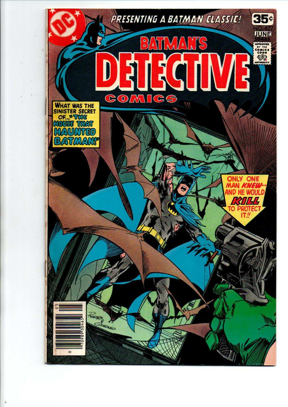 Detective Comics #477 newsstand - Batman - cameo Clayface III - 1978 ...