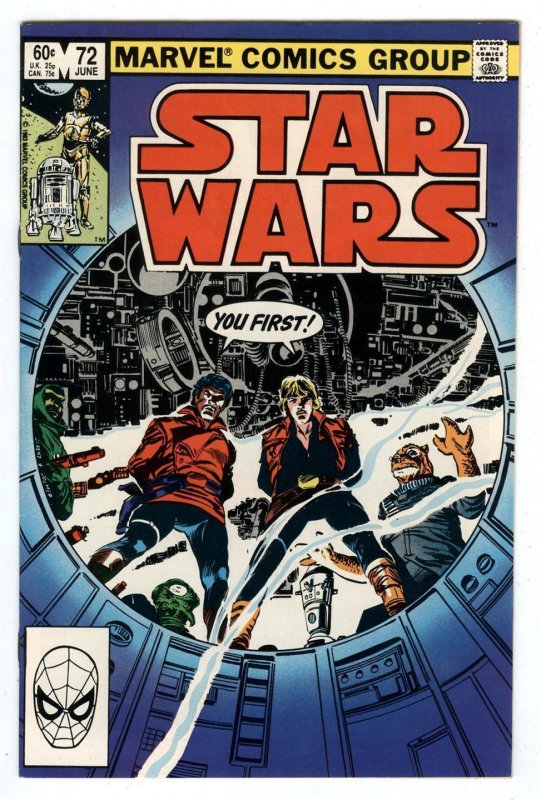 Star Wars #72 Marvel Comics June 1983- Luke Skywalker Lando Cover- Low ...