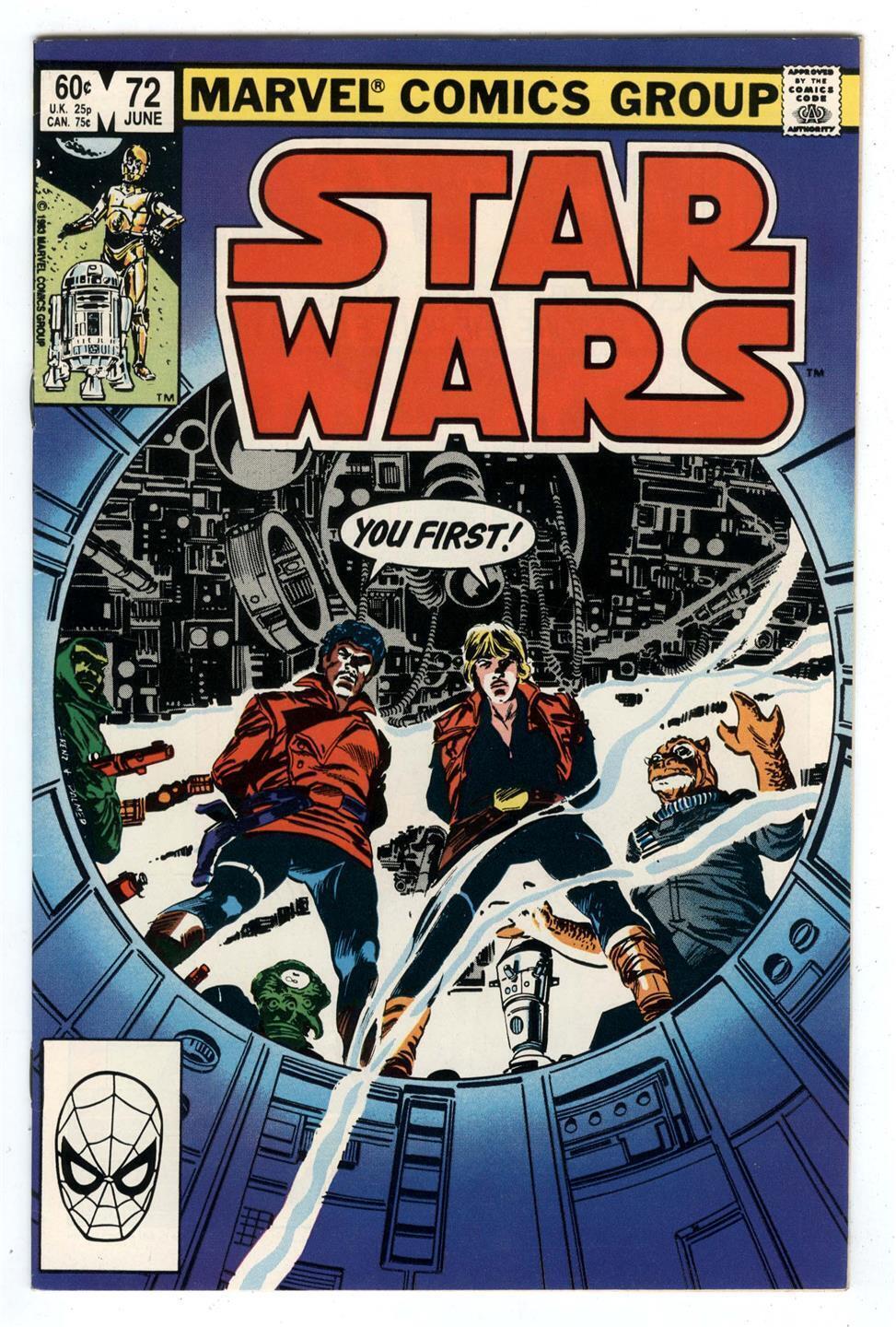 Star Wars #72 Marvel Comics June 1983- Luke Skywalker Lando Cover- Low ...