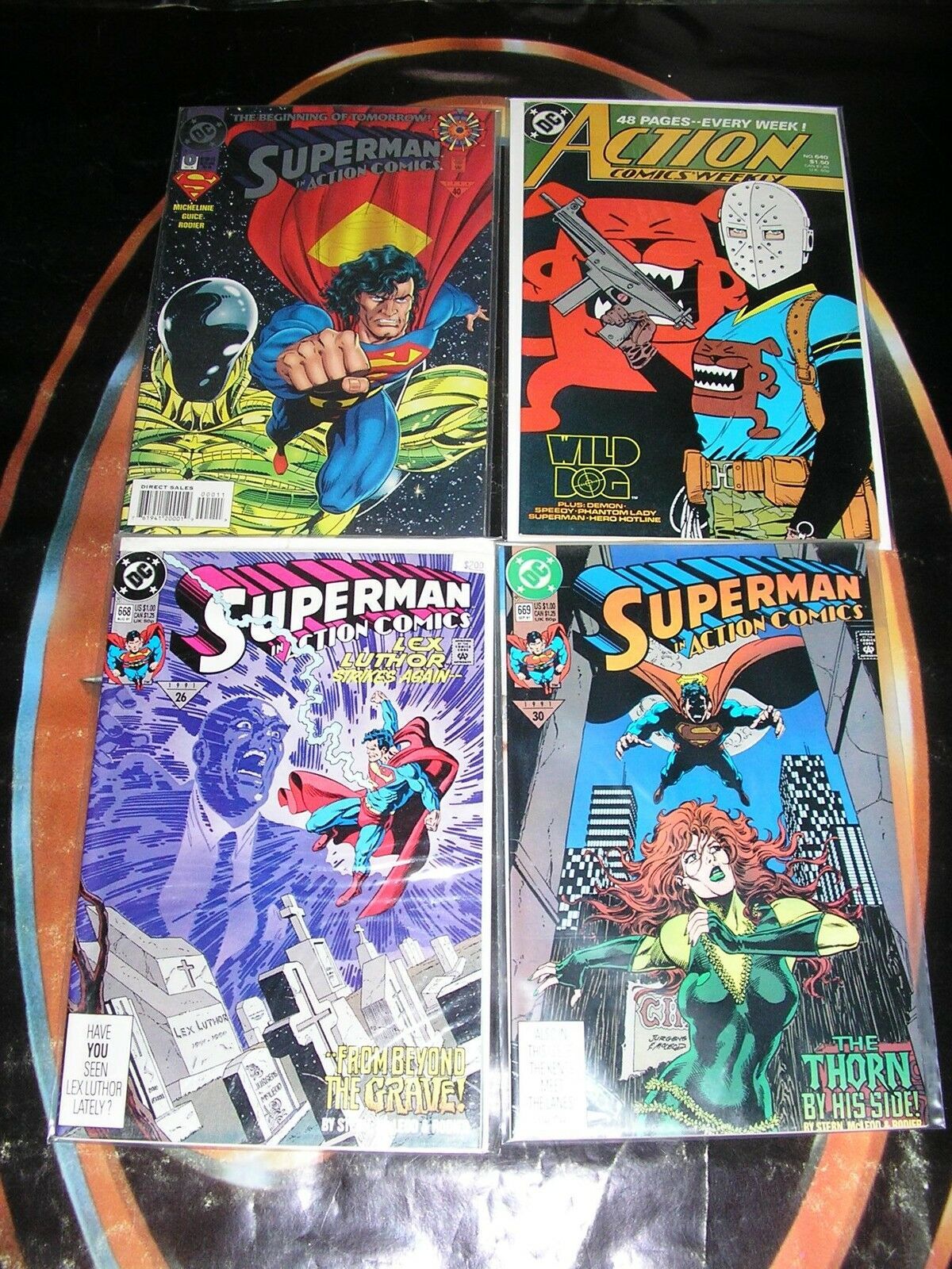 SUPERMAN IN ACTION COMICS (DC)1989-1997, 16 diff, 0, 640-740 decade ...