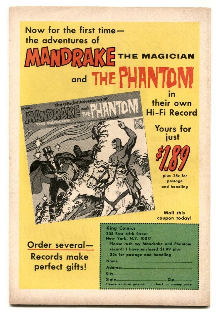 Mandrake The Magician #10-King-final issue-Brick Bradford-Rip Kirby-VF ...