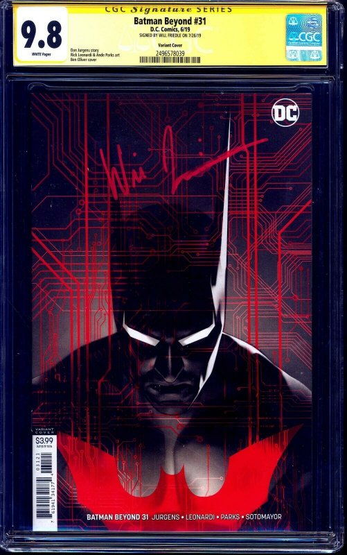 Batman Beyond #31 VARIANT CGC SS 9.8 signed Will Friedle VOICE OF ...