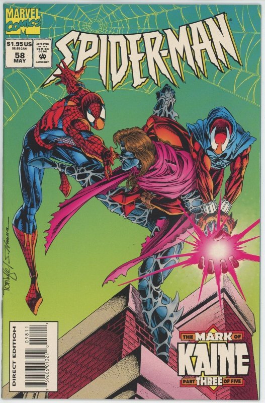 Spider-Man #58 (1990) - 9.2 NM- *The Mark of Kaine* | Comic Books ...