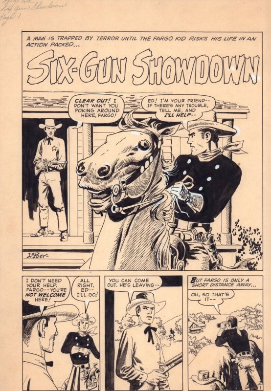 Prize Comics Western #v12#3 (100) p.1 - The Fargo Kid 1953 art by John ...