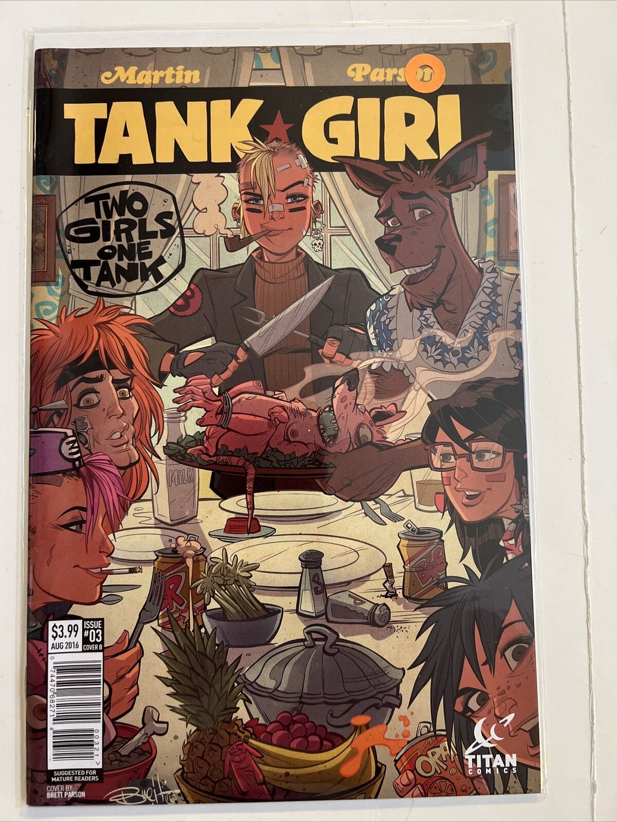 Tank Girl TWO Girls ONE Tank #3 Brett Parson Variant Cover B 2016 ...