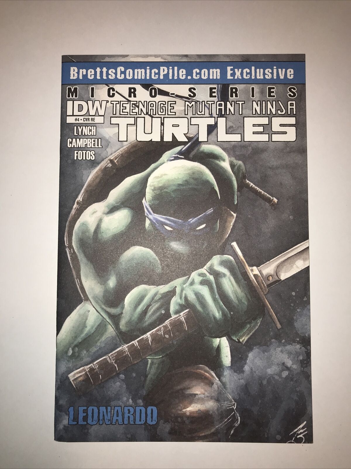 TMNT Leonardo Micro Series 4 original Casey jones sketch, Matt slay ...