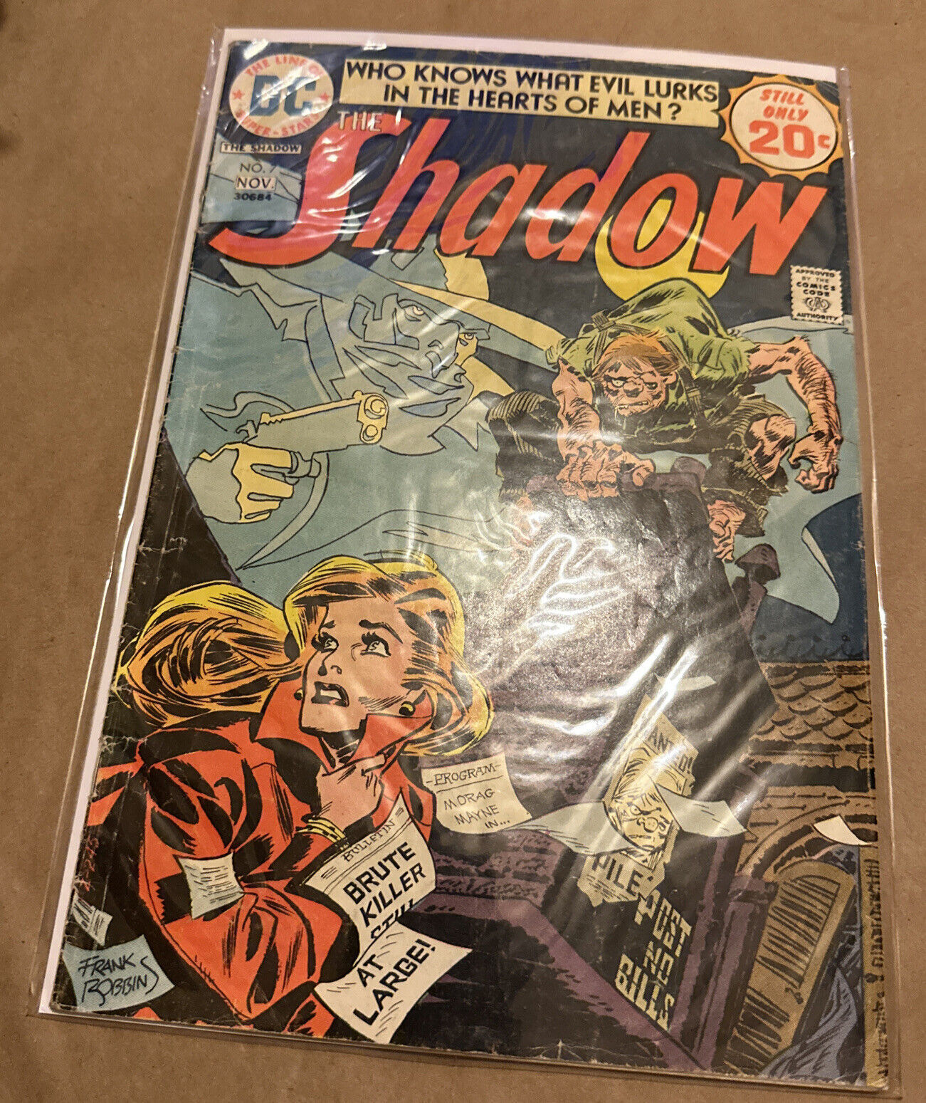 1974 DC Comic Book the Shadow 7 Hunchback Serial Killer Drools Over ...