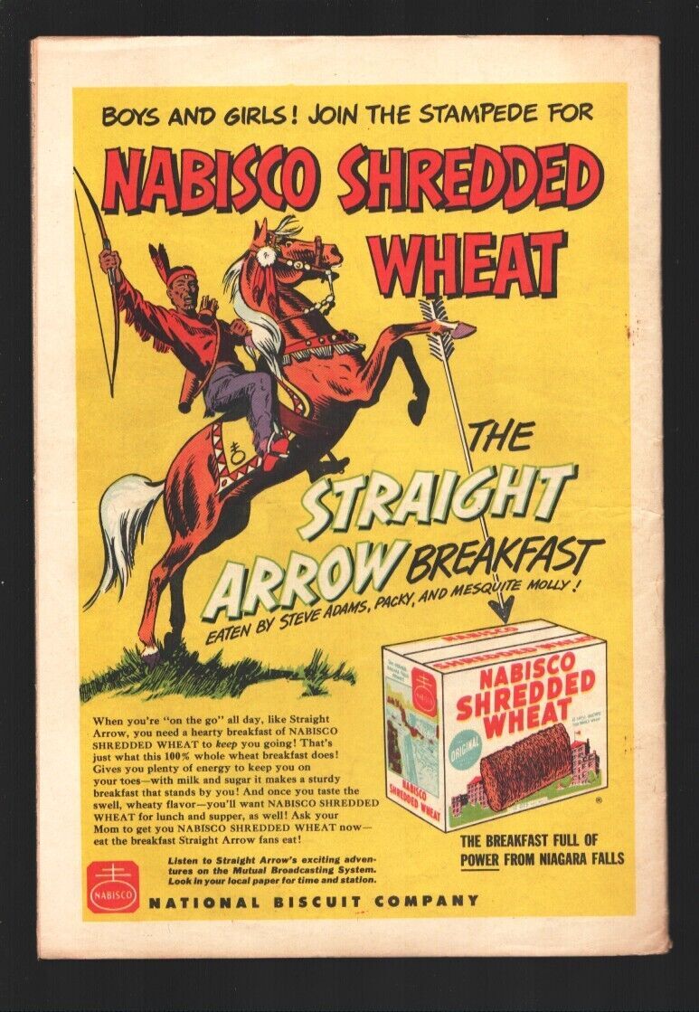 Straight Arrow #6 1950-ME-Indian battle cover by Fred Meagher-Red Hawk ...