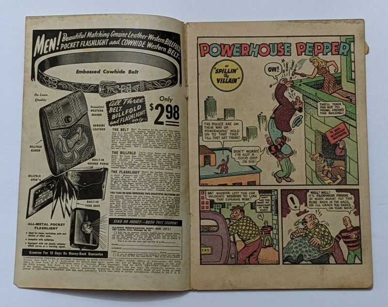 Powerhouse Pepper #3 (Jul 1948, Timely) VG+ 4.5 Basil Wolverton cover ...