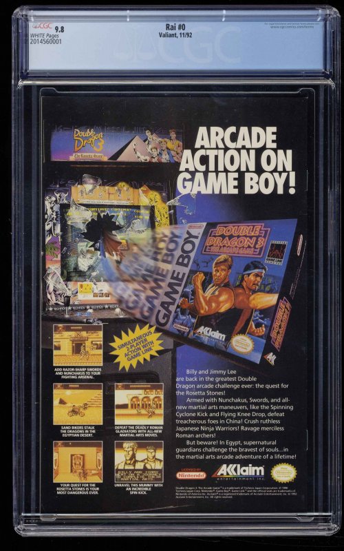 Rai #0 CGC NM/M 9.8 White Pages 1st Bloodshot! Matte Edition Variant ...