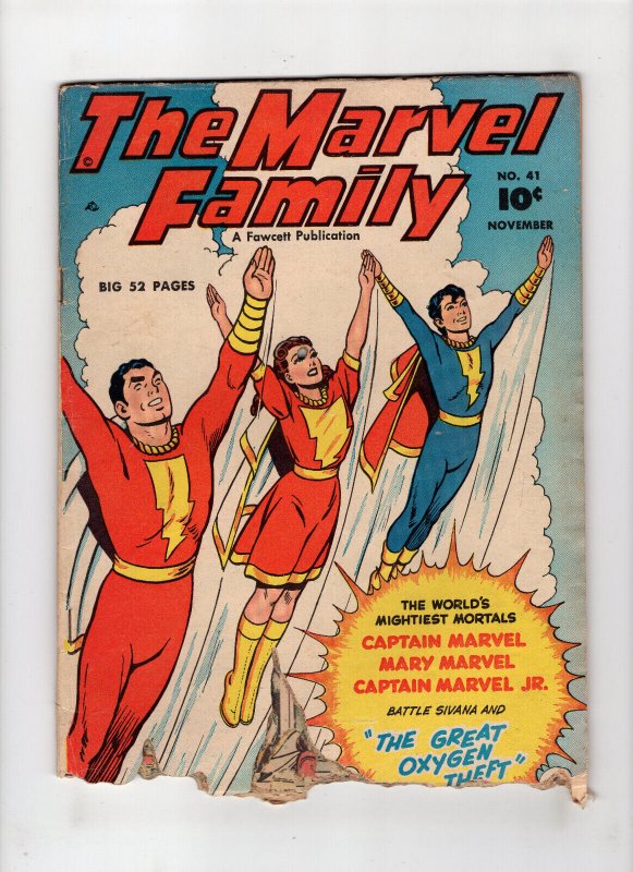 The Marvel Family #41 (1949, Fawcett Comics) LOW GRADE READ | Comic ...