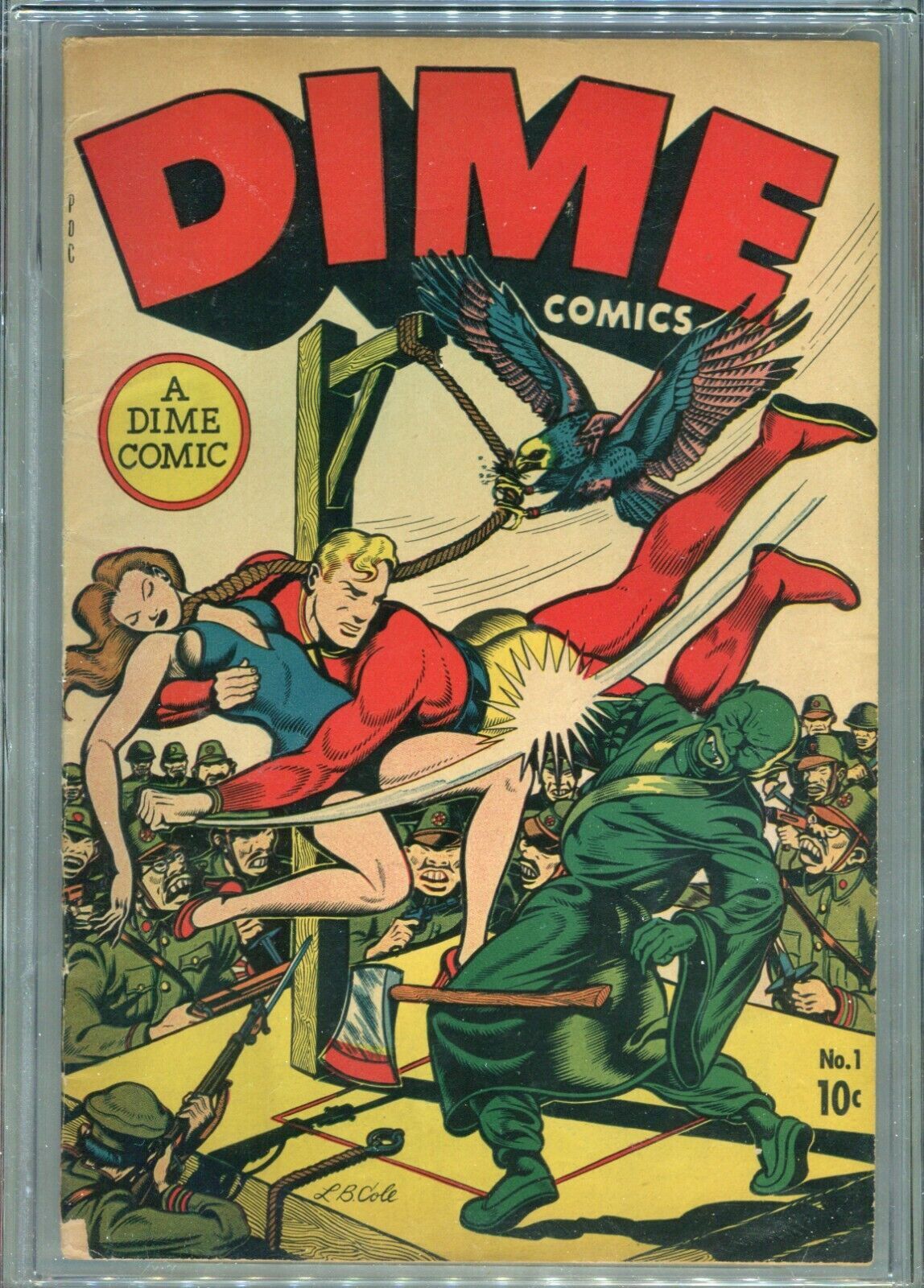 DIME COMICS #1 CGC 5.0 L.B.Cole WW2 cover. | Comic Books - Golden Age ...