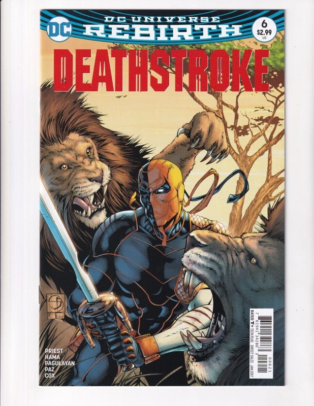Deathstroke #6 Variant January 2017 DC Priest Carlo Pagulayan Hama Paz ...