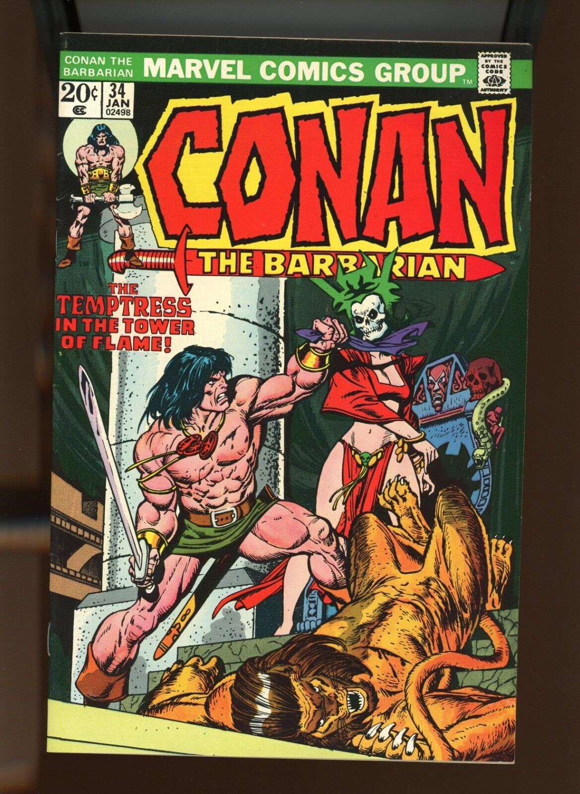 Conan The Barbarian #34 - Gil Kane & Ernie Chan Cover Art. (8.5) 1974 ...