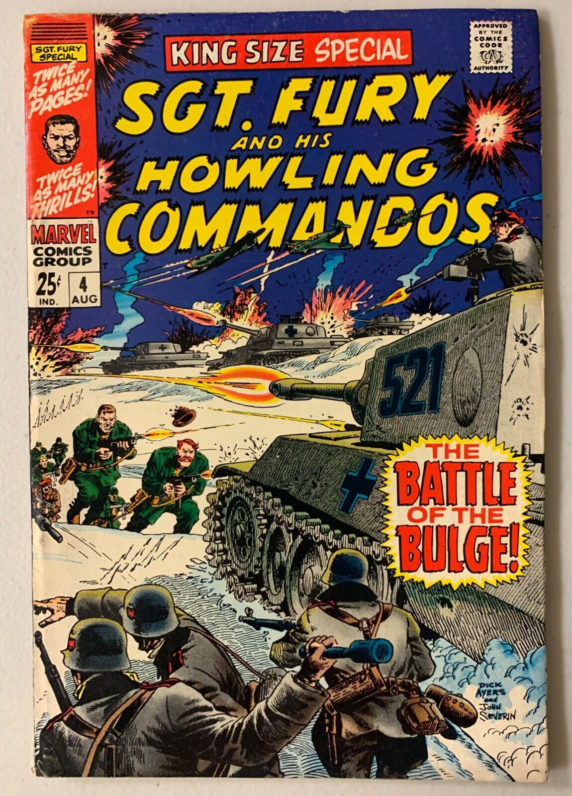Sgt. Fury Howling Commandos #4 Annual Battle of the Bulge Marvel 4.5 ...