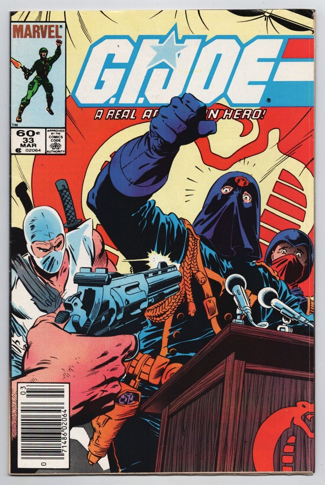 GI Joe A Real American Hero #33 Snake-Eyes | Cobra (Marvel, 1985) VG ...