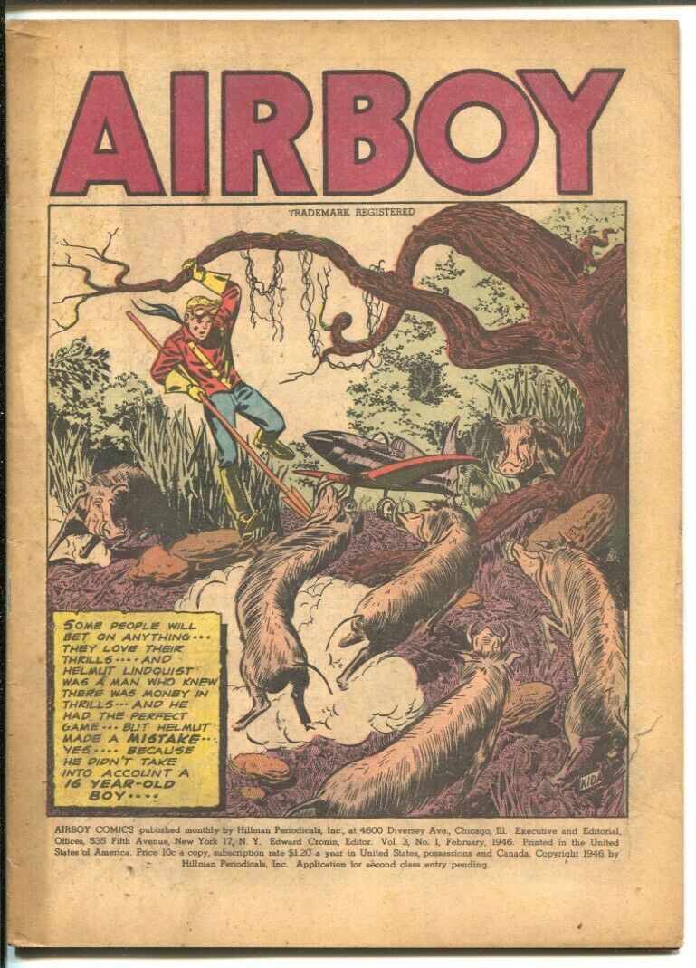Airboy Vol. 3 #1 1946-Hillman-Iron Ace-Flying Dutchman-Sky Wolf-P ...