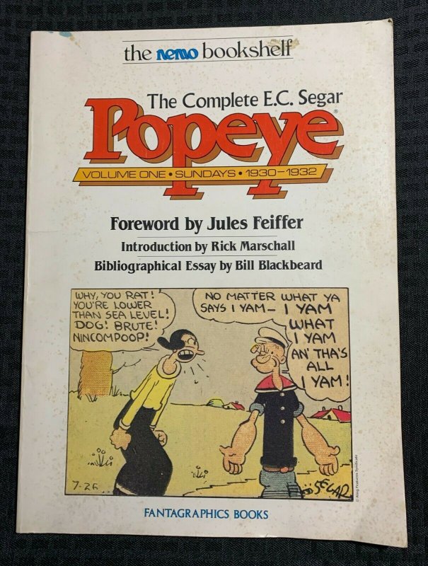 1984 The Complete E.C.Segar POPEYE v.1 Sundays SC FN- 5.5 1st ...
