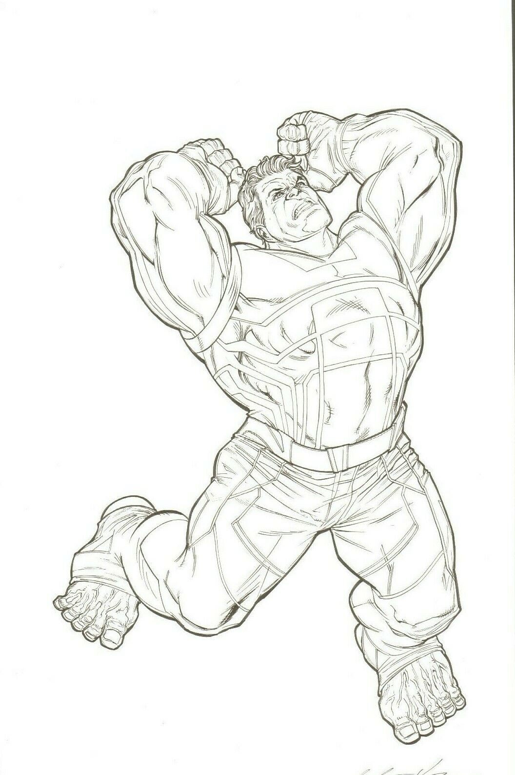 Smart Hulk Original Art by Steve Kurth INFINITY WAR DESTINY ARRIVES END ...